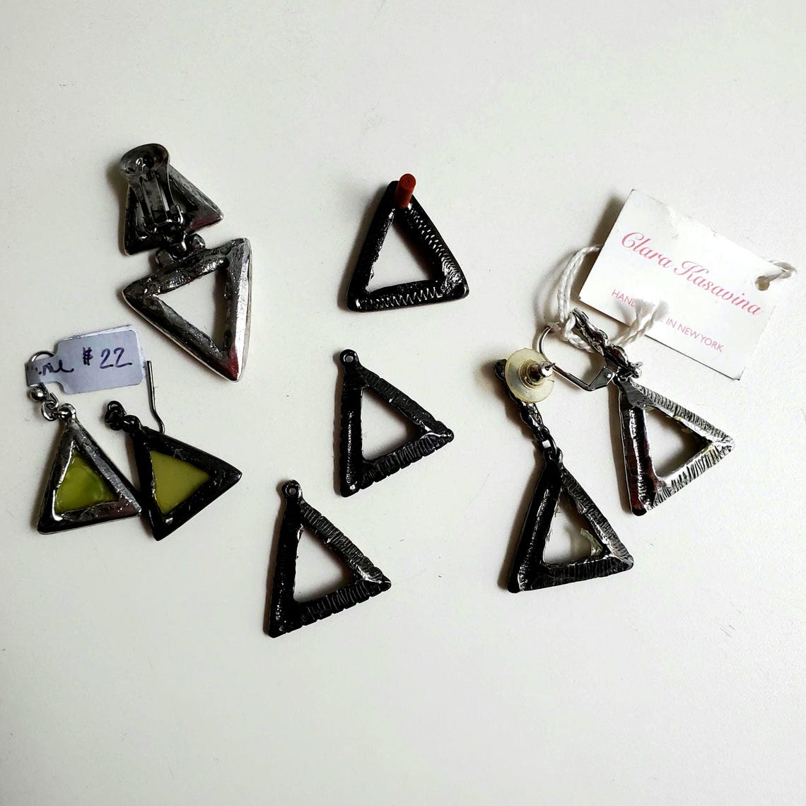 TRIANGLE Bezel Settings for Jewelry Making, Clara Studio Handmade ...