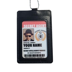 Personalized Secret Agent ID Card for Kids – Optional Leather Badge ...