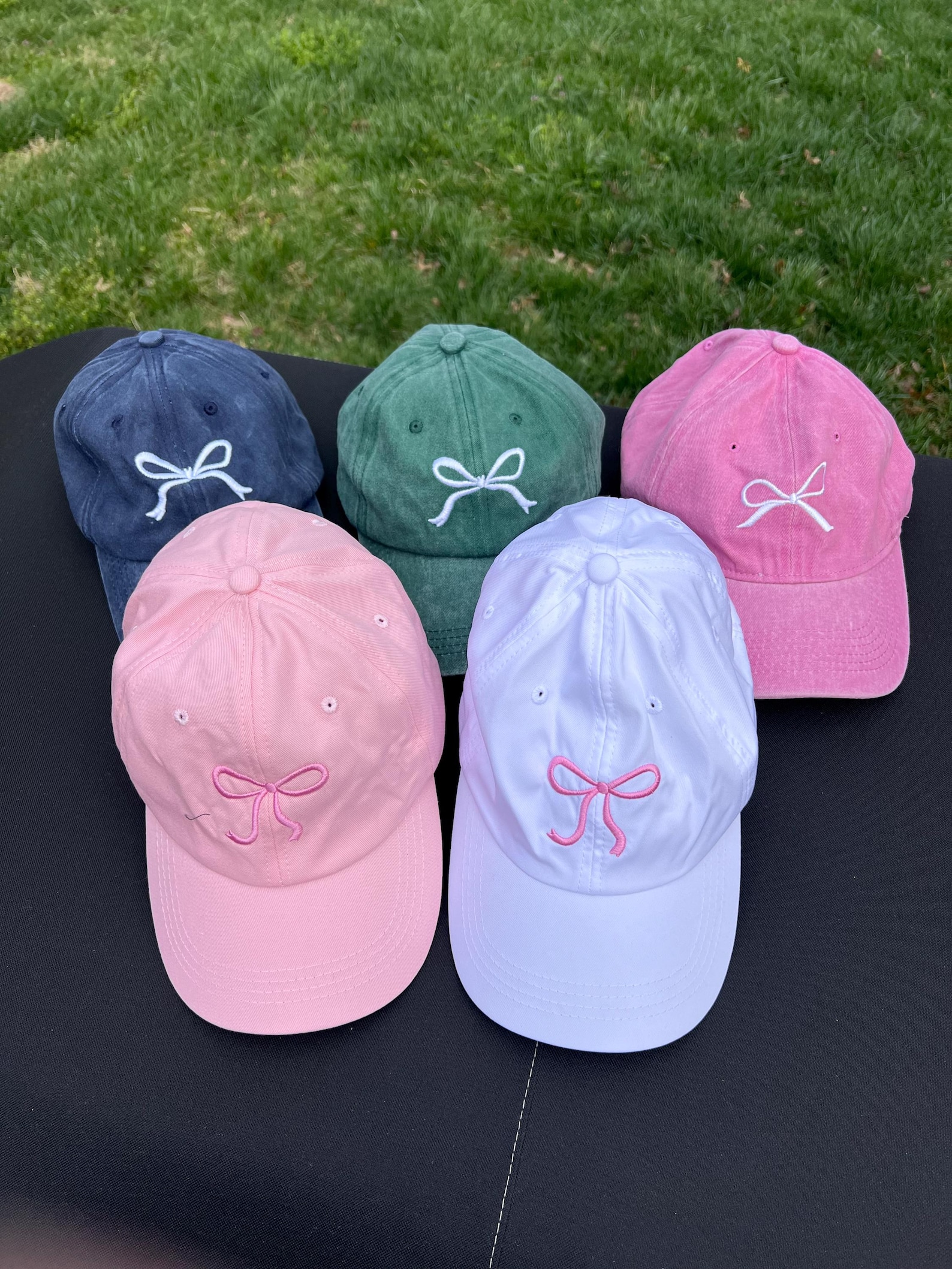 Embroidered Coquette Bow Hat Cute Charming Baseball Cap Girly ...