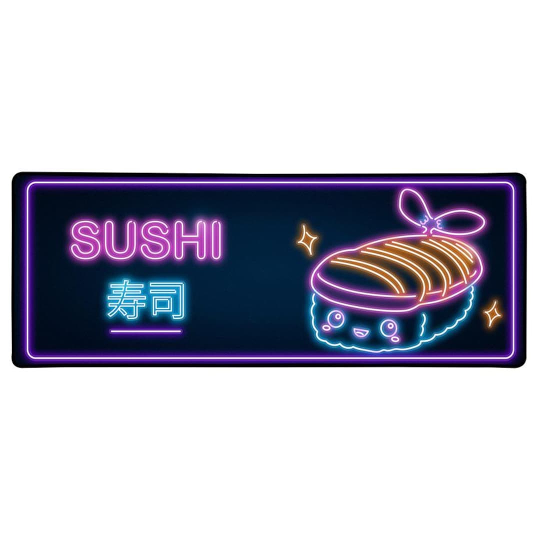 Kawaii Neon Sushi Large Mouse Pad Desk Mat - Custom Large Mouse Pad - Etsy