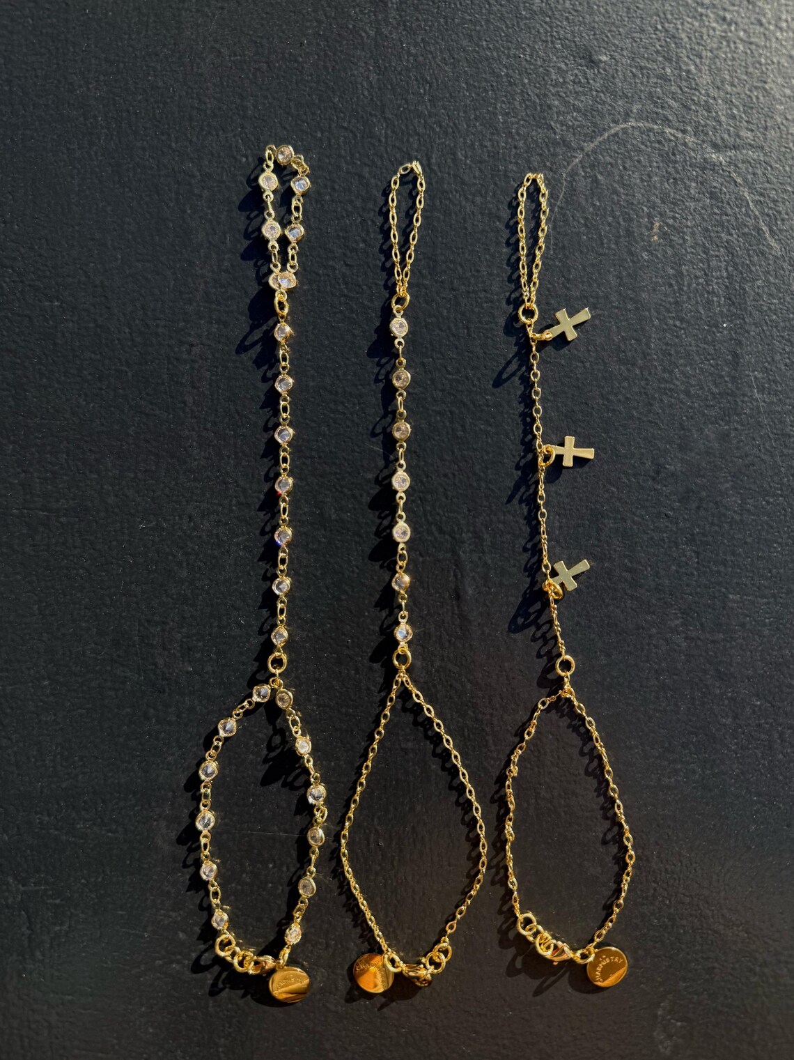 Made-to-fit Gold Plated Hand Chains - Etsy