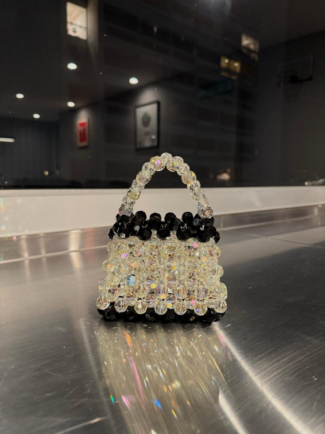 The Yang Crystal Beaded Top Handle Mini Bag - Etsy