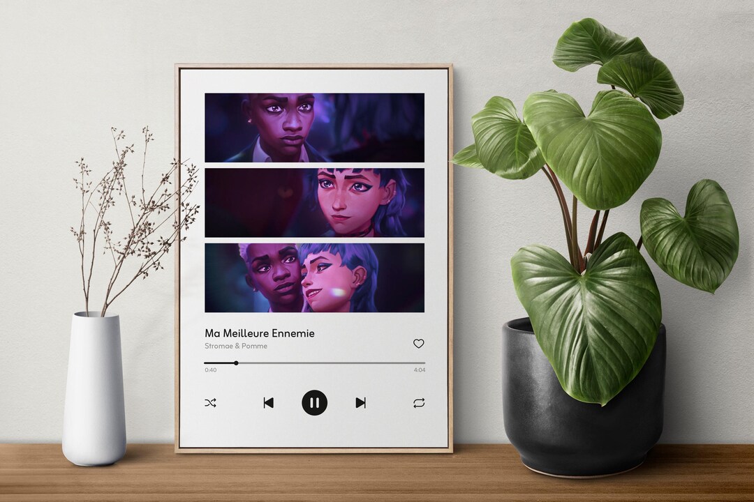 Arcane Spotify Poster Powder/jinx and Ekko Gaming Wall Art League of ...