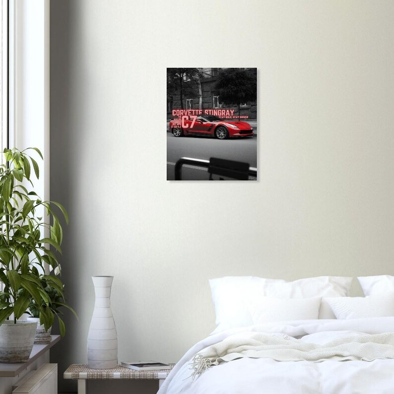 Corvette Stingray C7 Poster Stay Bold, Stay Driven Motivational Quote ...