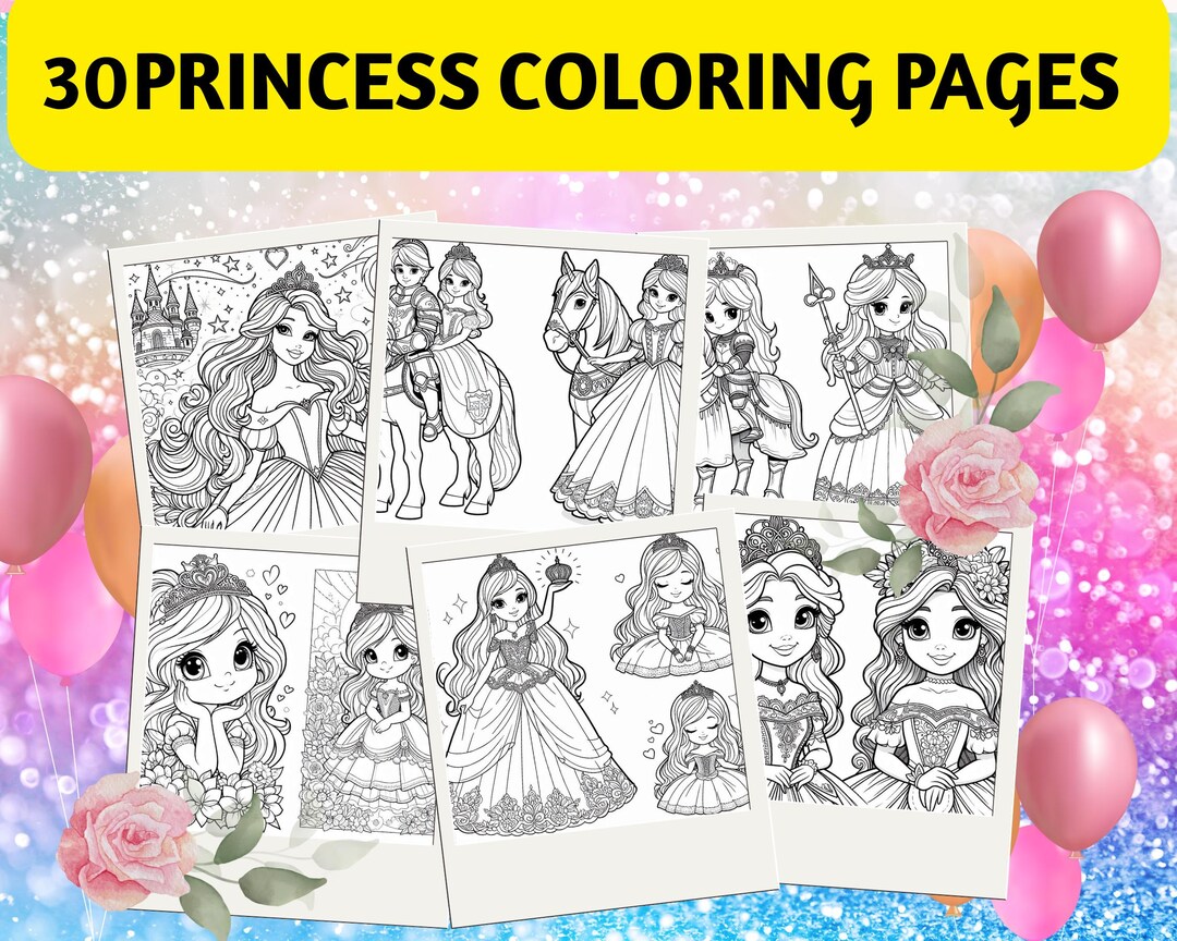 Princess Coloring Pages for Kids__ 30 Coloring Pages___princess ...