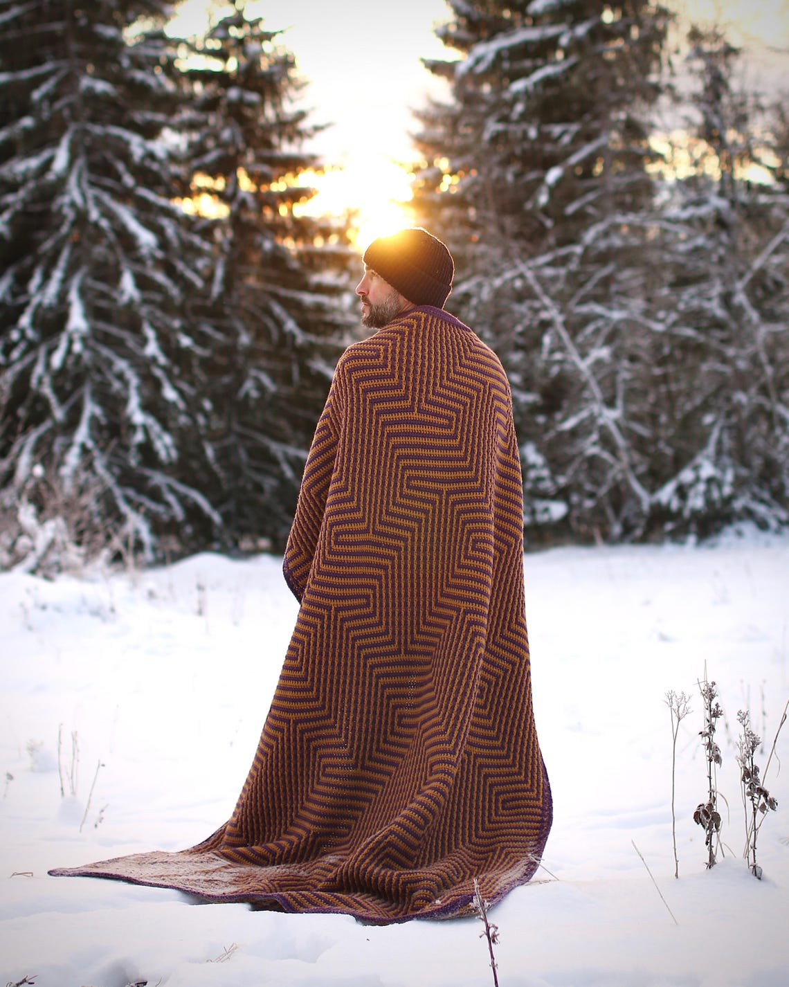 The "heinz" Mosaic Crochet Blanket - Etsy