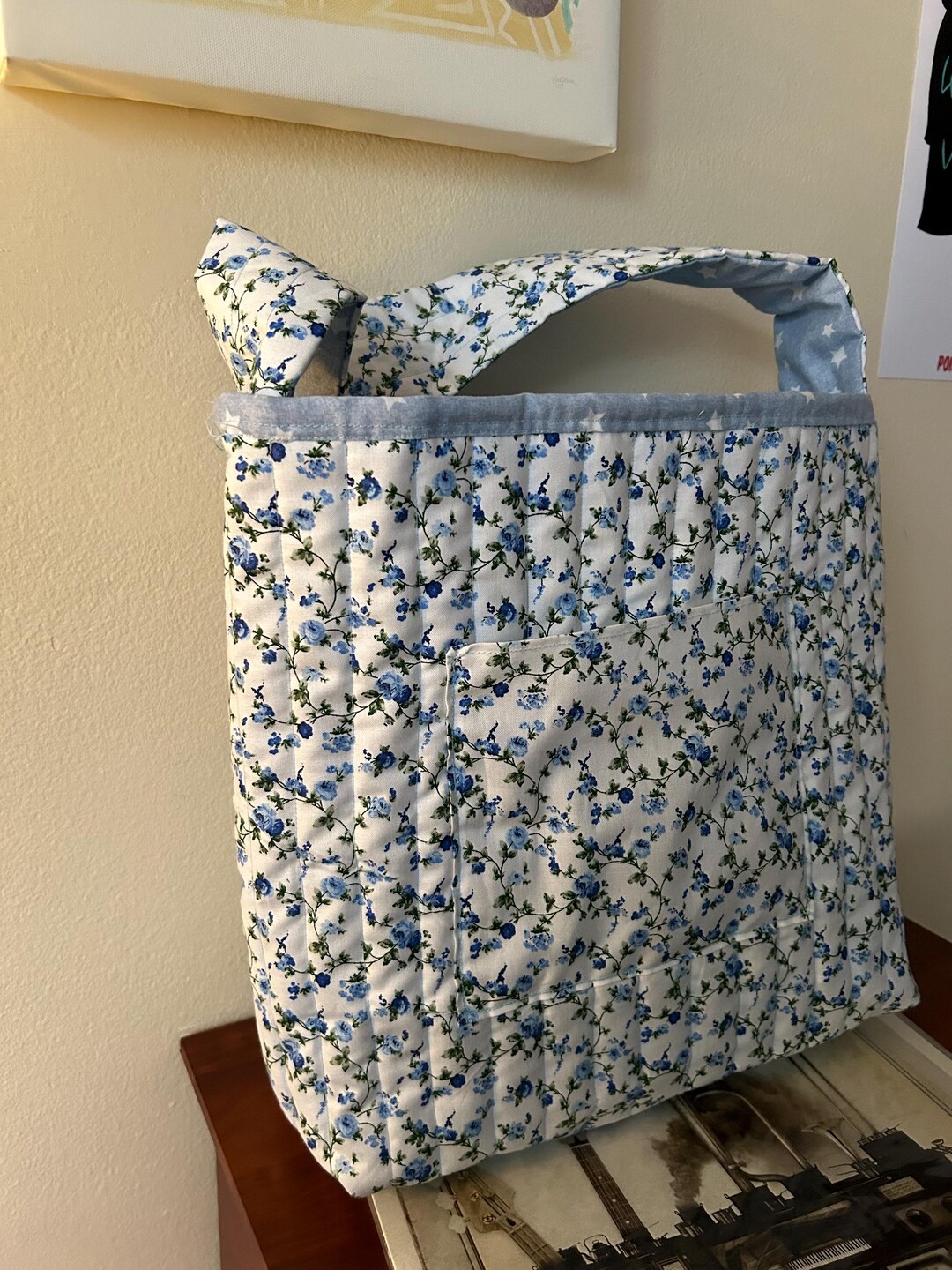 Quilted Tote Bluebell Edition - Etsy