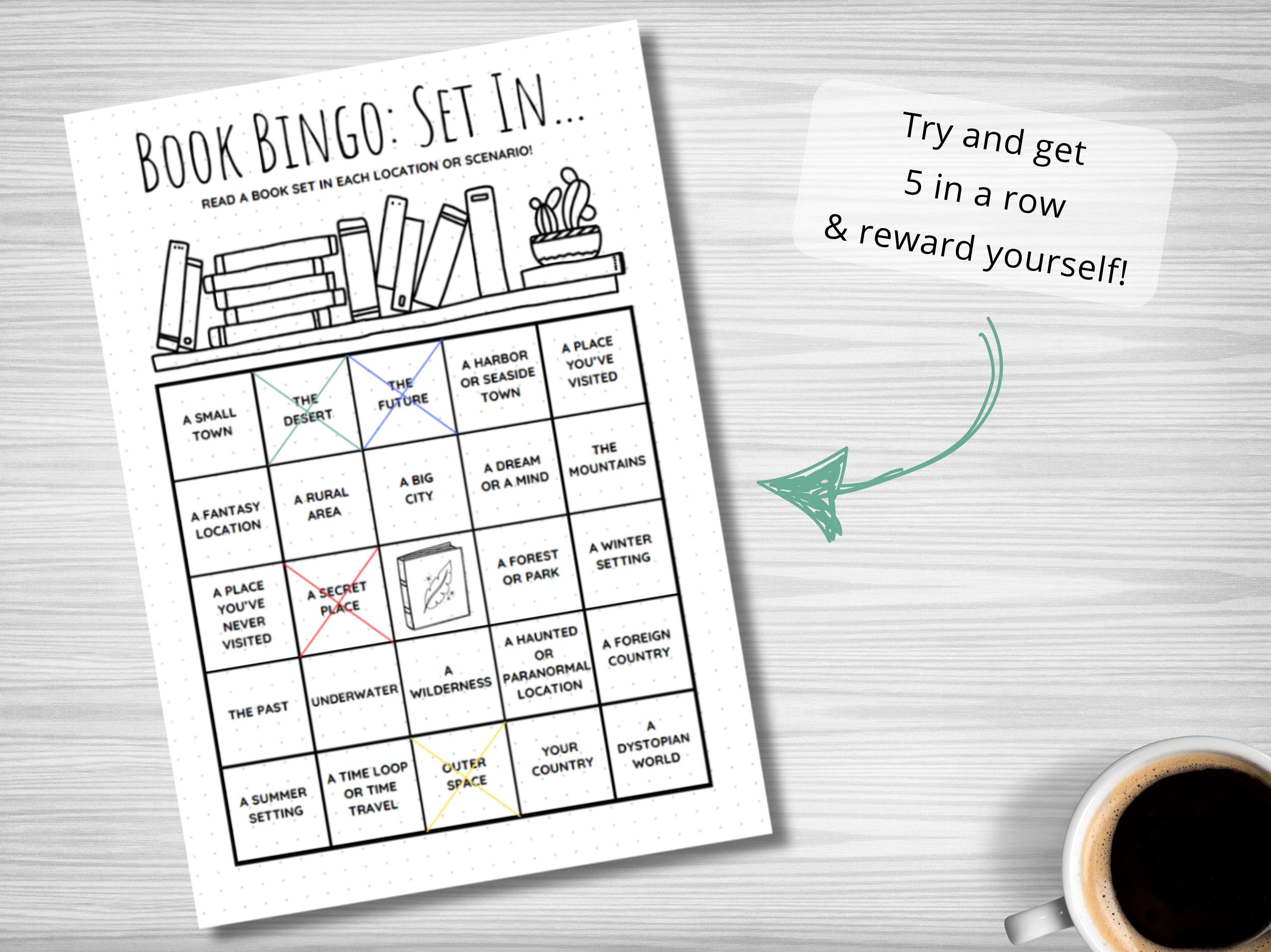 BOOK BINGO BUNDLE: 6 Printable Journal Pages, Reading Challenge, Book ...