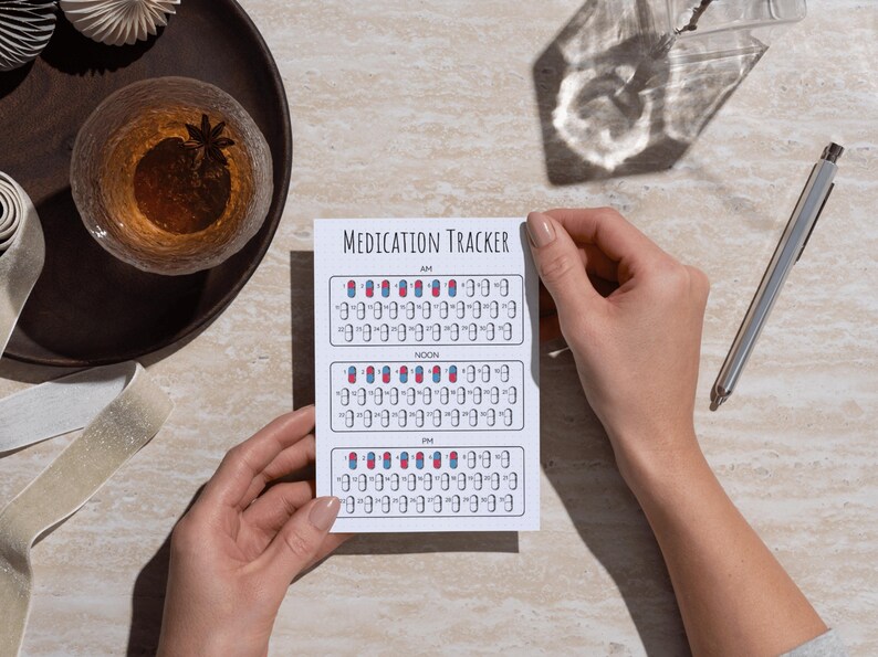 Medication Monthly Tracker, PRINTABLE Journal Page, Medication Tracker ...