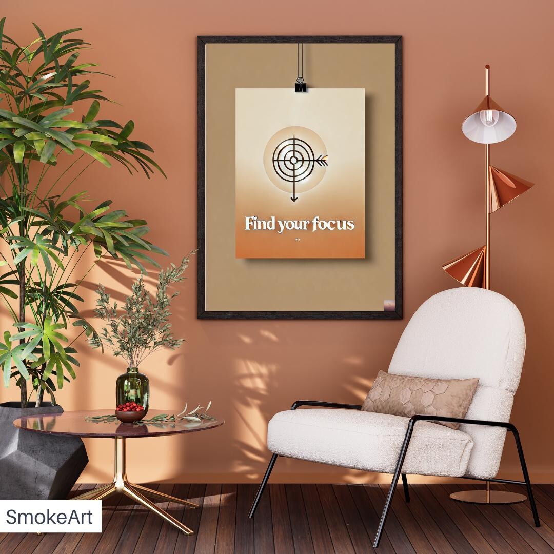 Minimalist Motivational Digital Poster Find Your Focus - Etsy