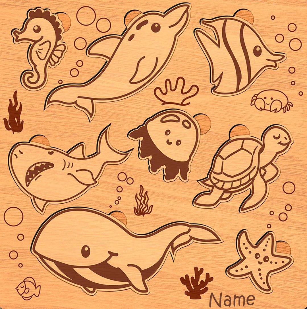 Personalized Sea Creature Kids Puzzle - Etsy