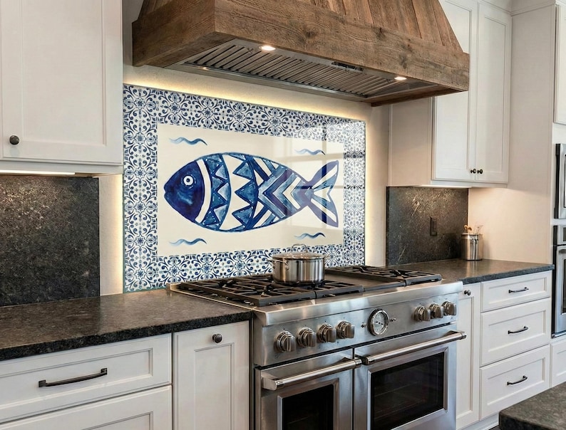 Tempered Glass Backsplash for Kitchen Stove, Heat Resistant Splashback ...