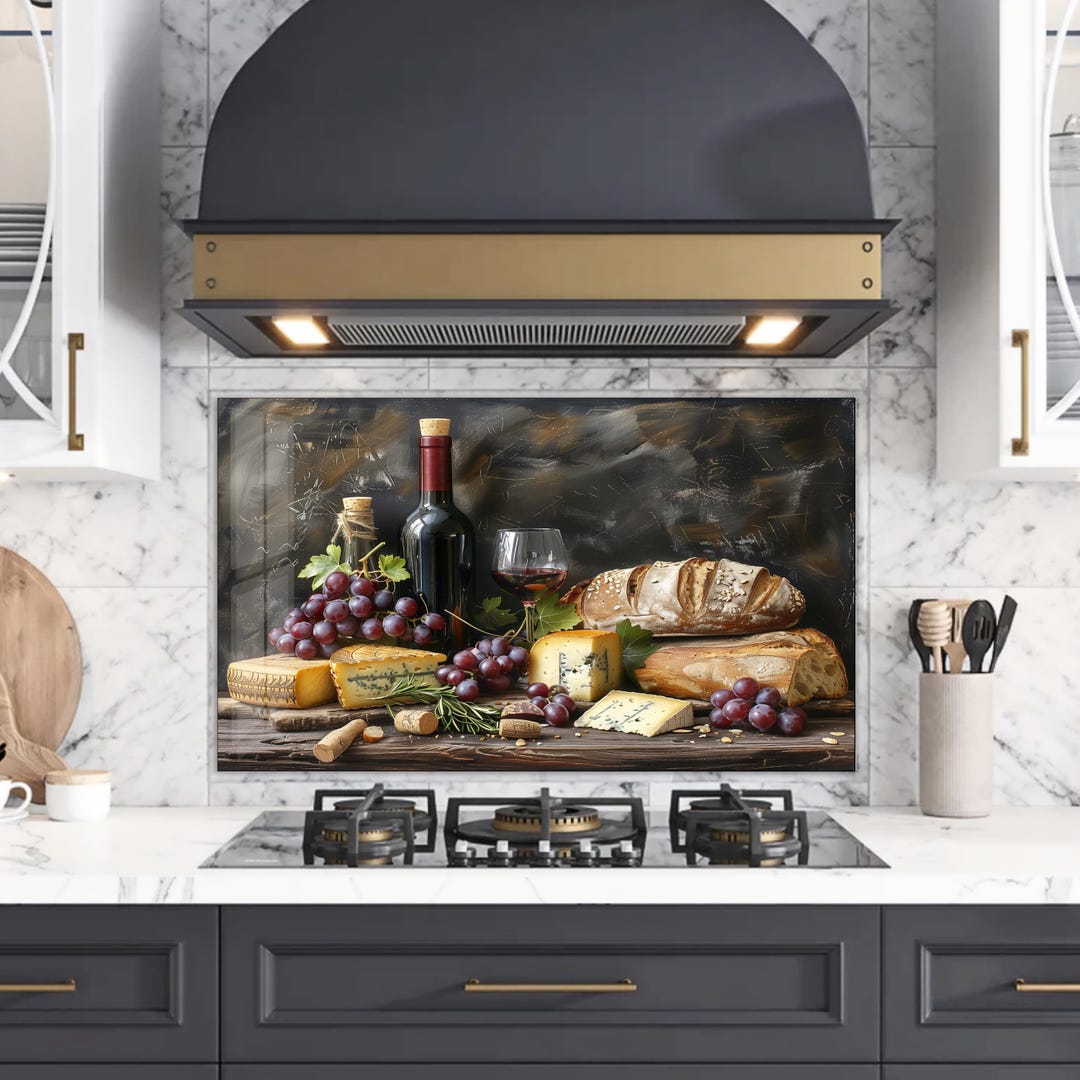 Tempered Glass Stove Splashback, Kitchen Backsplash Decor, Stove Back ...