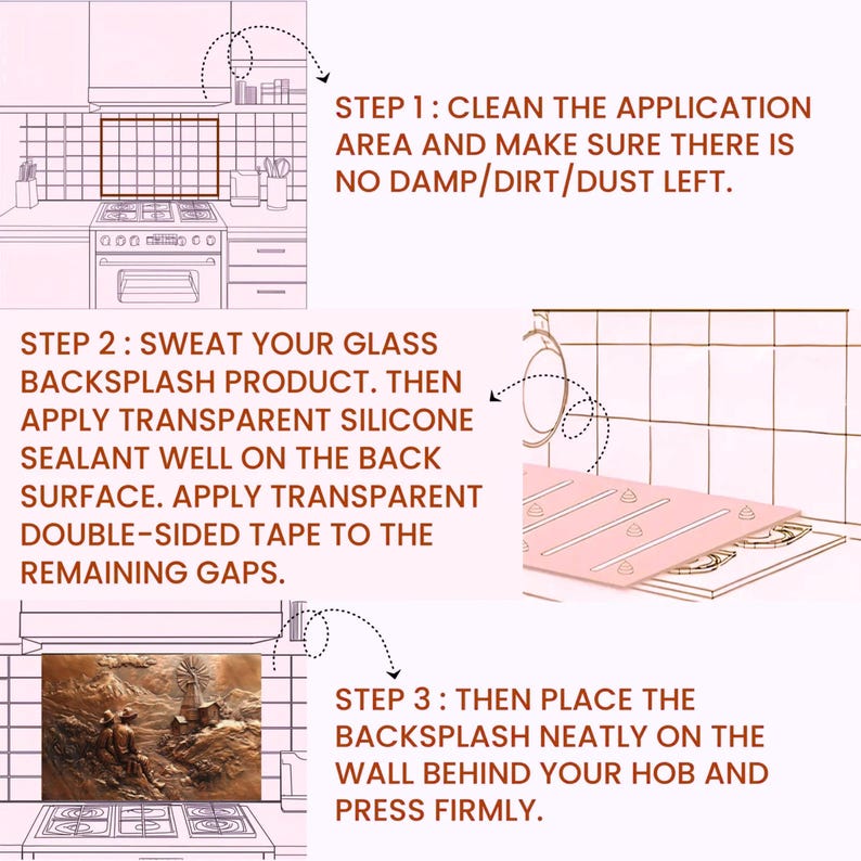 Tempered Glass Backsplash for Kitchen Stove, Mediterranean Fish Tile ...
