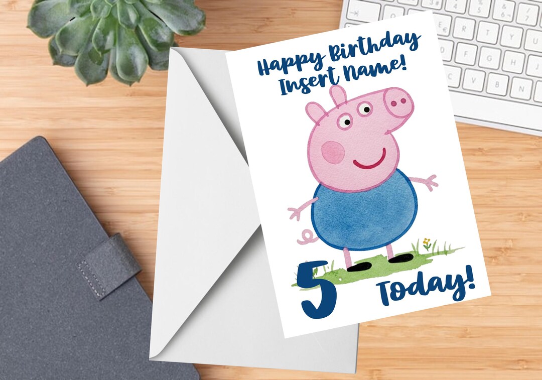 A5 Peppa Pig Birthday Card With Personalisation - Etsy