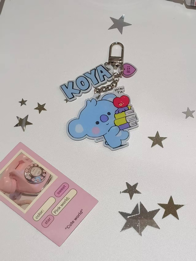 BTS BT21 Acrylic Keychain | Keychain Merch | Unofficial Merch | Bag ...