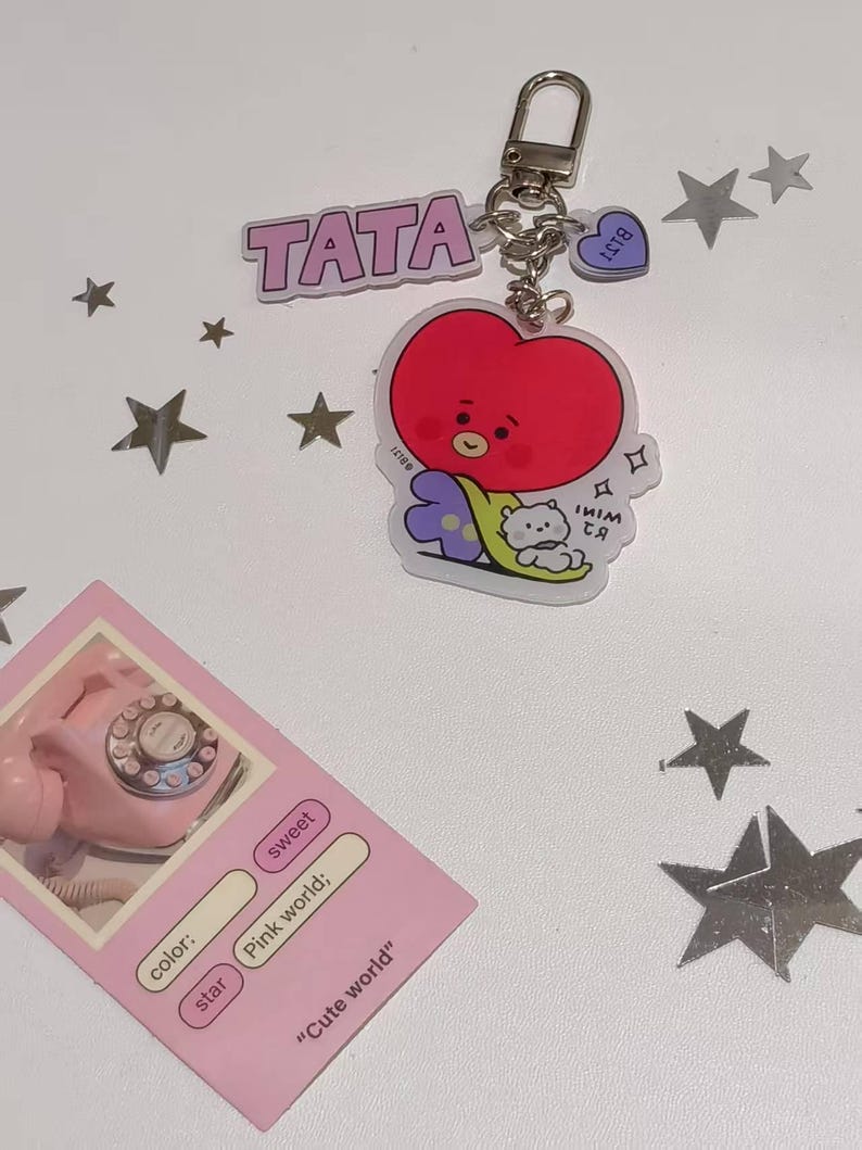 BTS BT21 Acrylic Keychain | Keychain Merch | Unofficial Merch | Bag ...