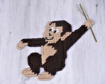 Plastic Canvas Monkey - Etsy