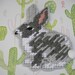 Grey Bunny Magnet / Rabbit Magnet / Grey Rabbit Magnet / Plastic Canvas ...