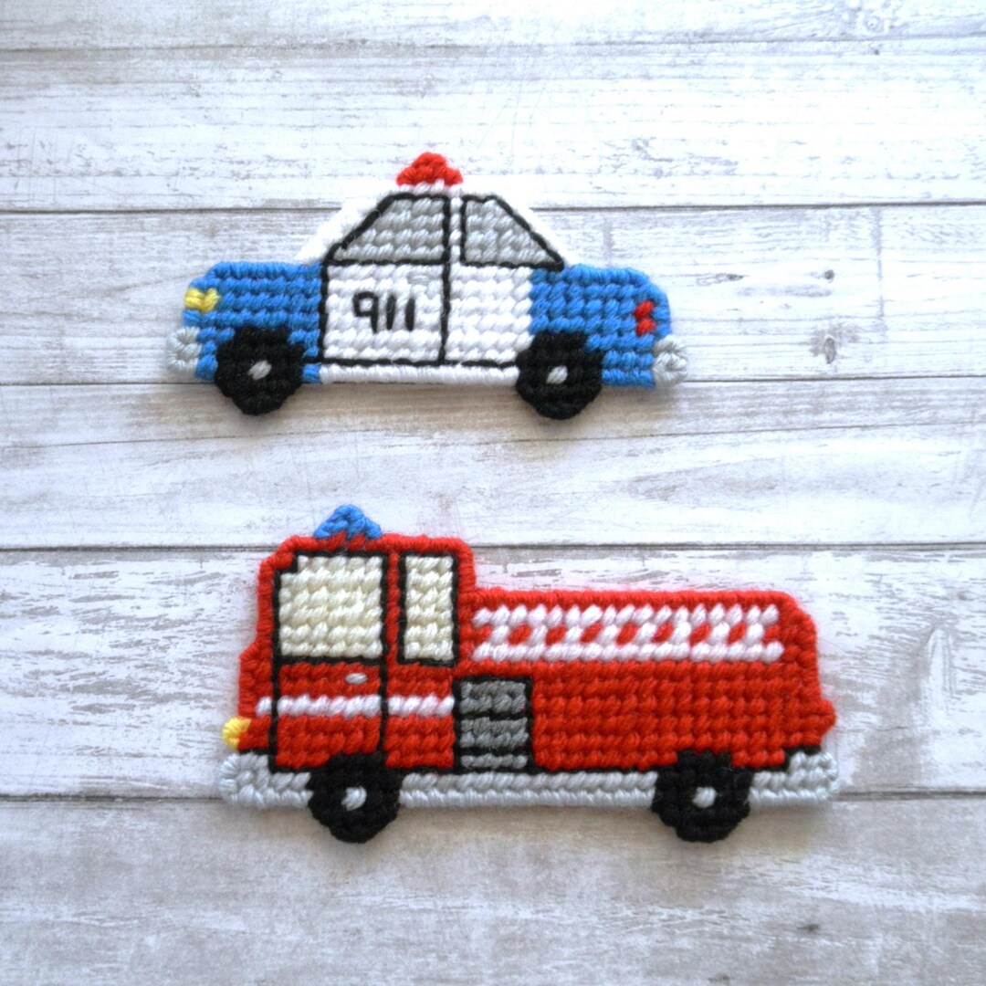Emergency Vehicle Magnets Set: Police Car & Firetruck - Etsy