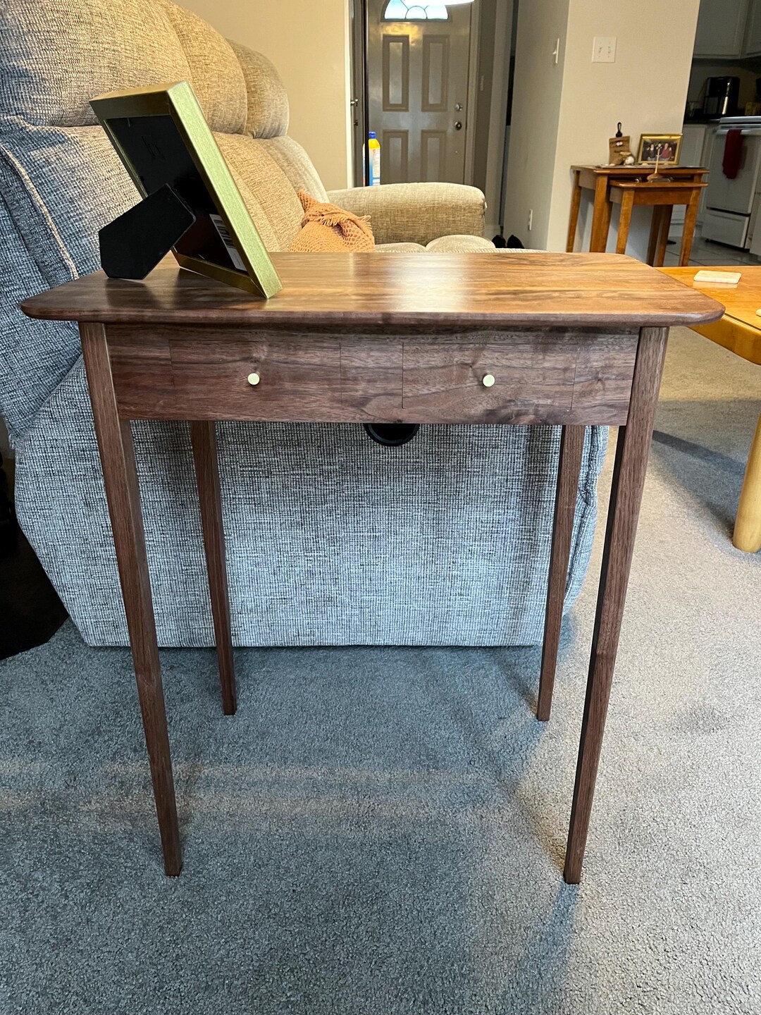Beautiful Black Walnut Side Table, Natural Wood Accent Table, Walnut ...