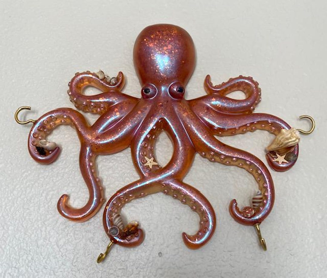 Extra Large Octopus Beach Decor/wall Hanging/keyholder in Premium Resin ...