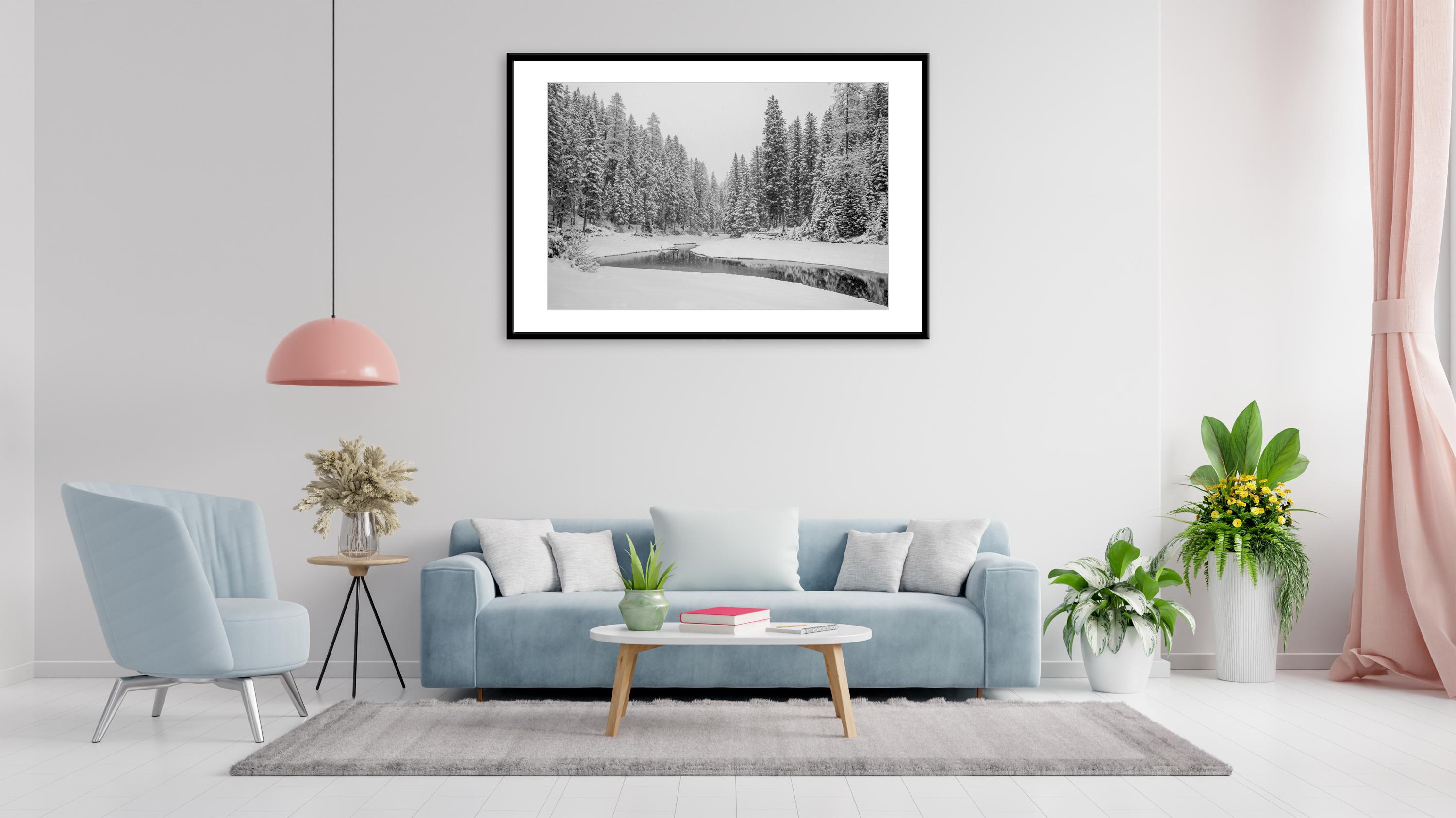 Winter Landscape Photography of Snow-covered Lake in Northern Italy ...
