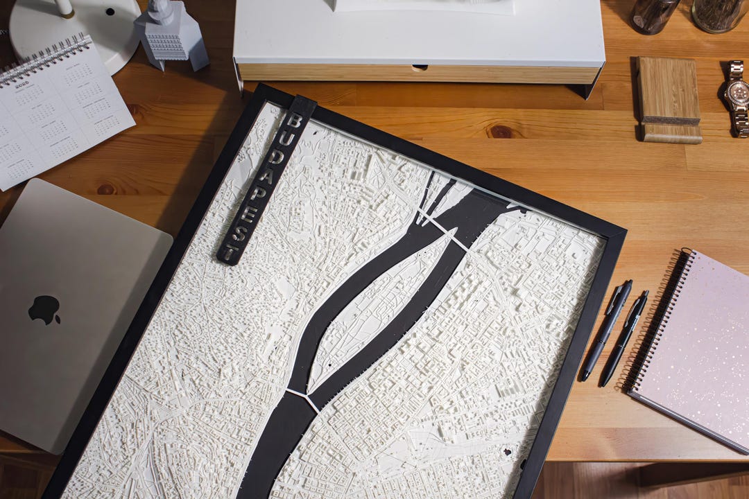 3D Printed Cityscape of Budapest / Wall Art / Home Decor / Map of ...