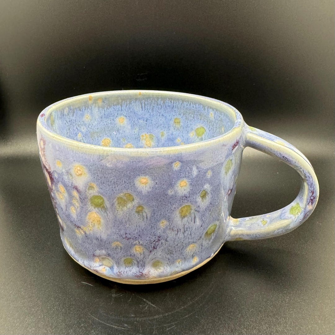 Periwinkle Porcelain Polka Dot Coffee Mug or Tea Cup - Etsy