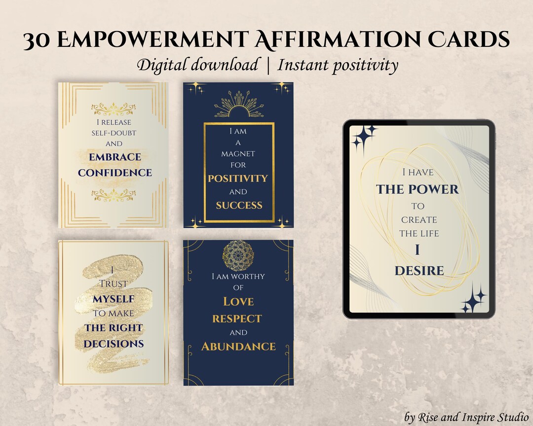 Empowerment Affirmation Cards Printable Affirmation Cards Inspire ...