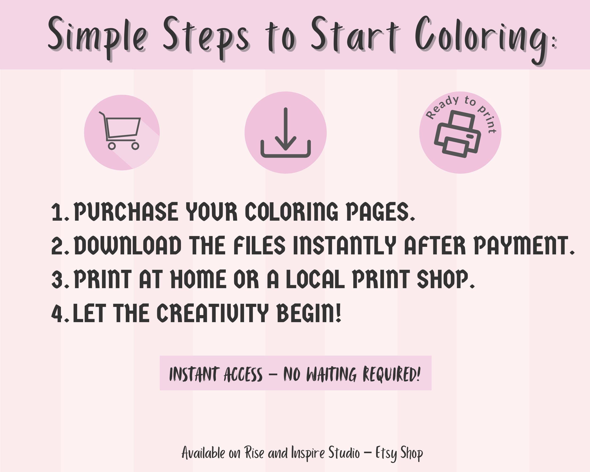 Mindful Coloring Pages for Kids With Positive Affirmations | Kids ...