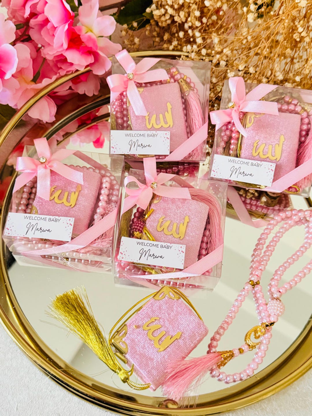 Islamic Gifts, Mini Quran Tasbih Gift Set, Wedding Favors, Islamic ...