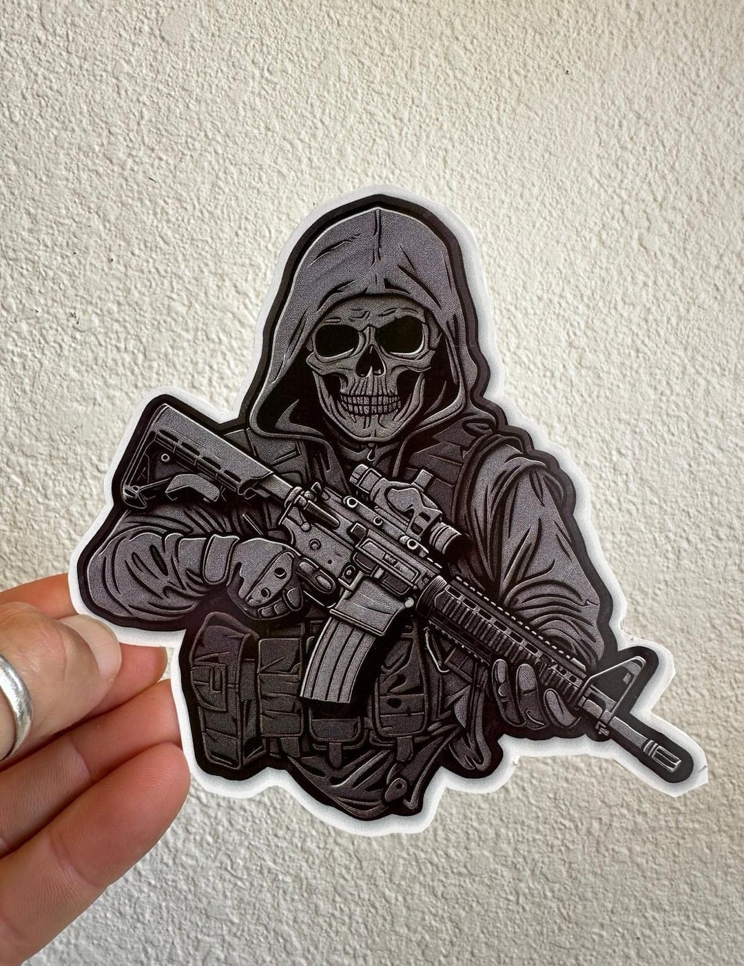 Tactical Military Skull Grim Reaper Sticker Decal Death Army Navy ...