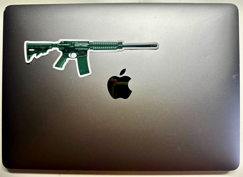 AR 15 Rifle Sticker Gun Decal Rifle Army Military Tactical Gear Black ...