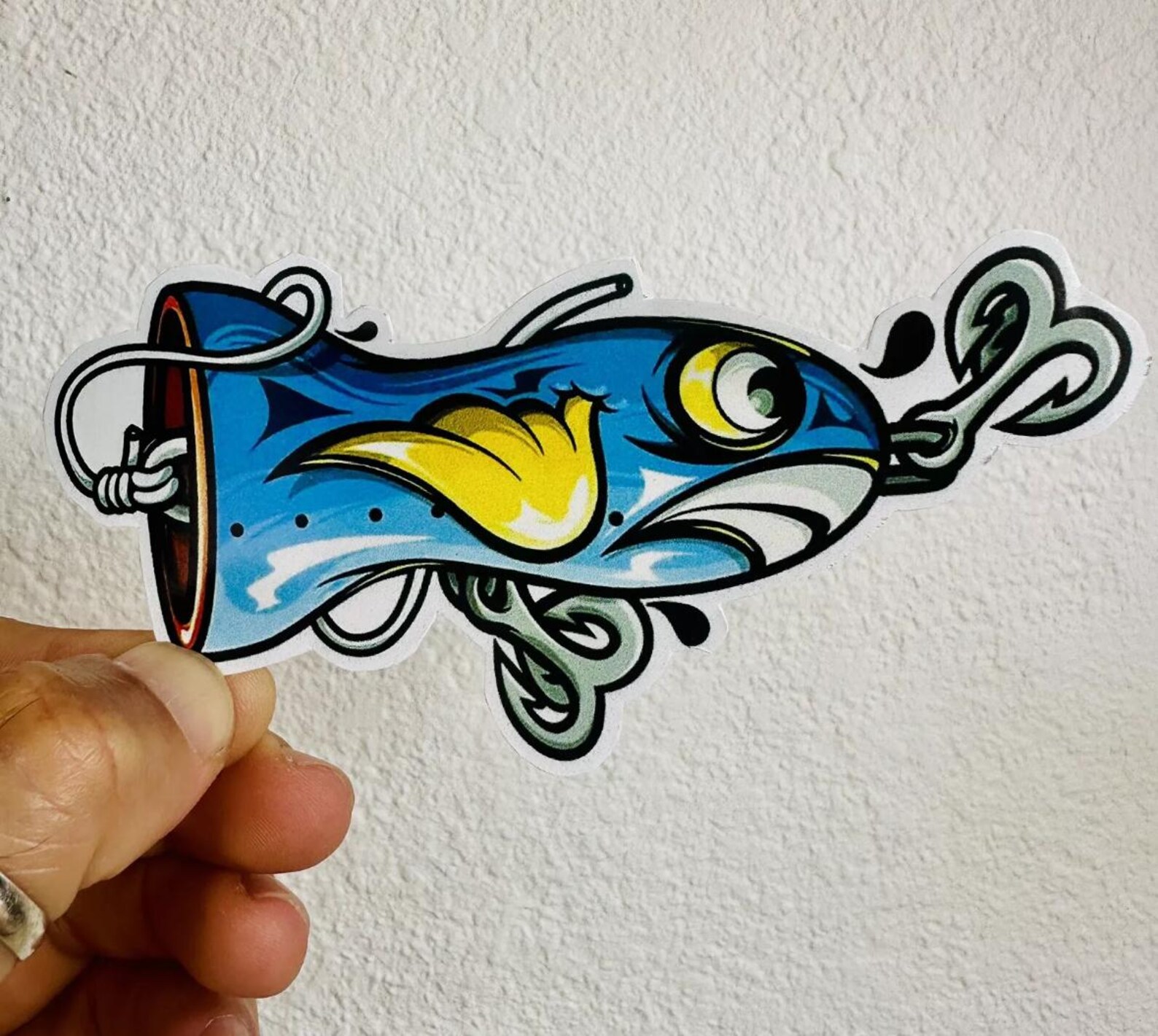 Bait Fishing Lure Trout Sticker Bass Large Mouth Fishing Decal Boat ...