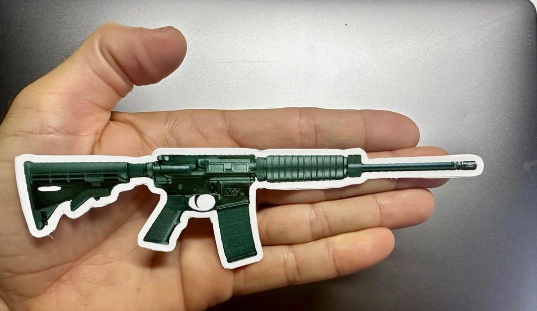 AR 15 Rifle Sticker Gun Decal Rifle Army Military Tactical Gear Black ...