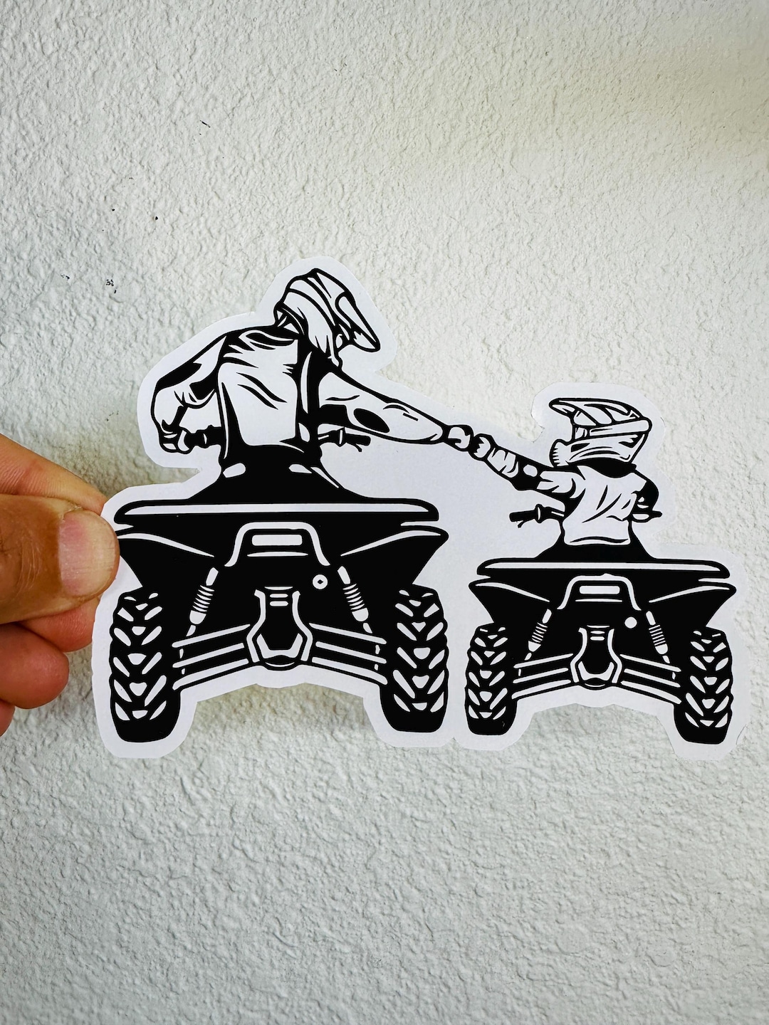 Atv Like Father Like Son Daughter Sticker Four Wheeler Decal Car Bumper ...