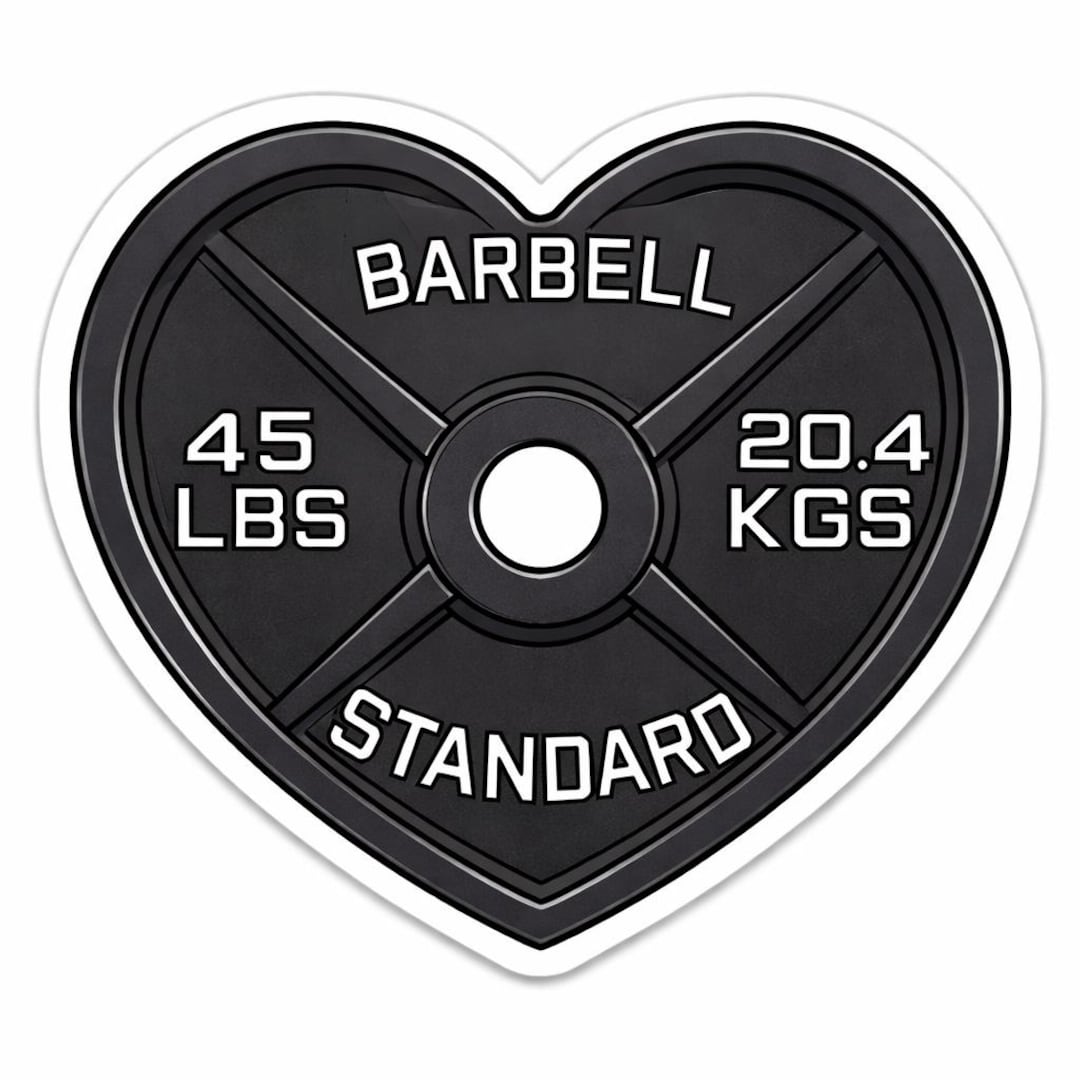 Standard Barbell 45lbs Gym is My Therapy Sticker Decal Death Work Out ...