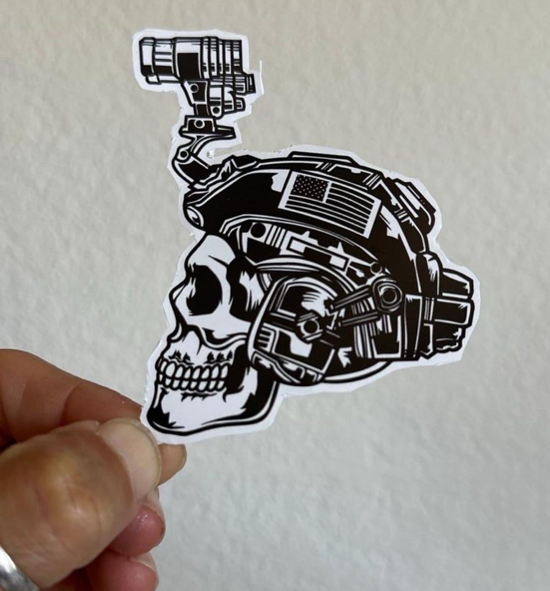 Tactical Military Skull Sticker AR-15 NVG Decal Death Army Navy Special ...