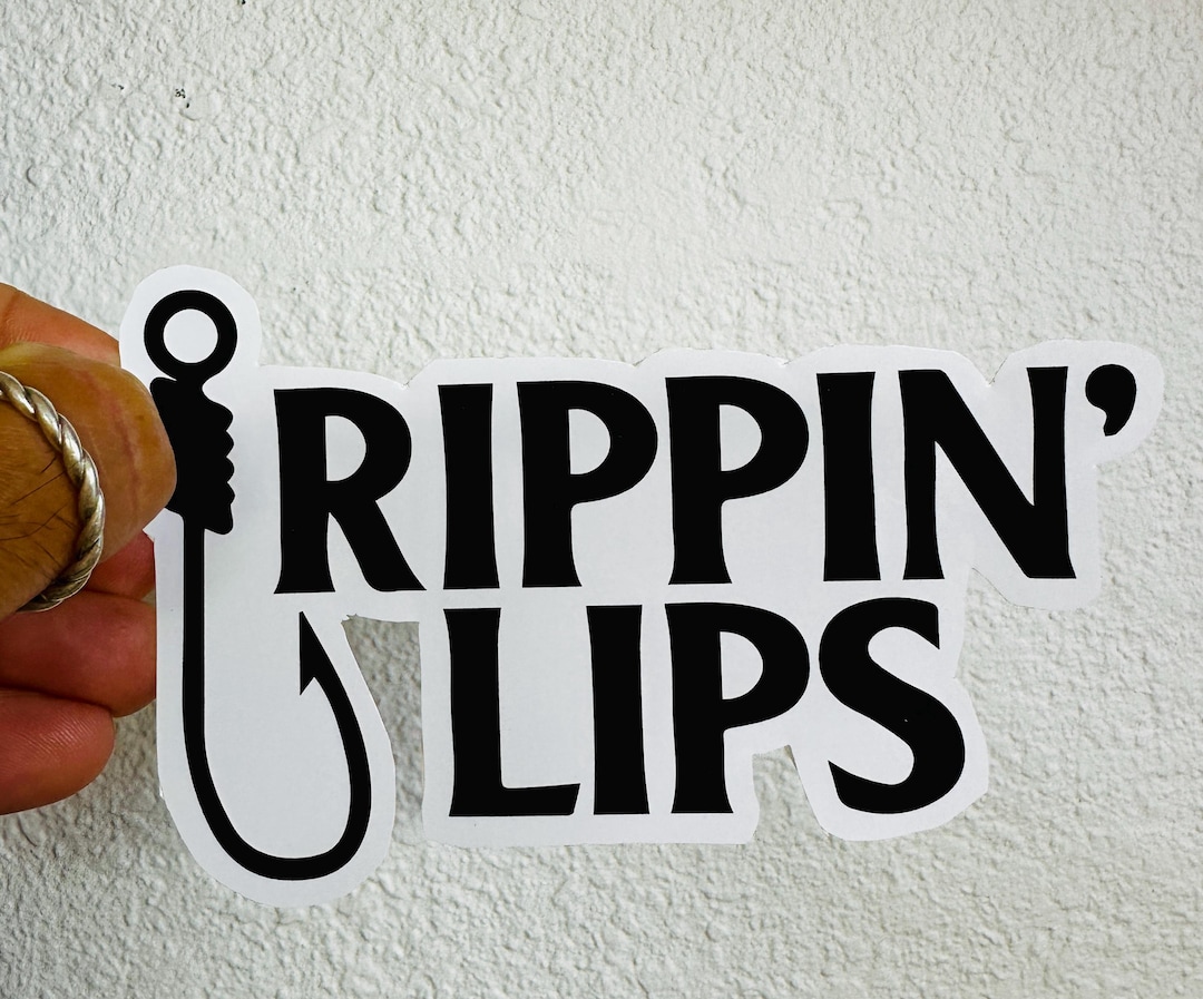 Ripping Lips Fishing Sticker Trout Bass Decal Fish Car Bumper - Etsy