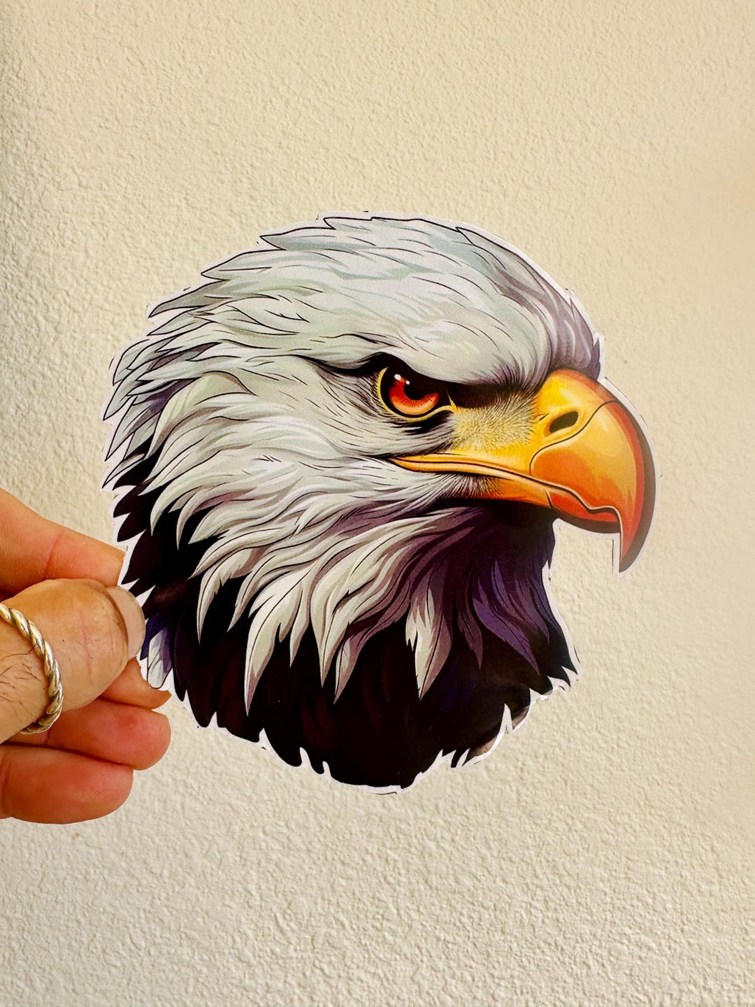 Bald Eagle American Flag Sticker Fishing USA Patriot Sticker Boat Car ...