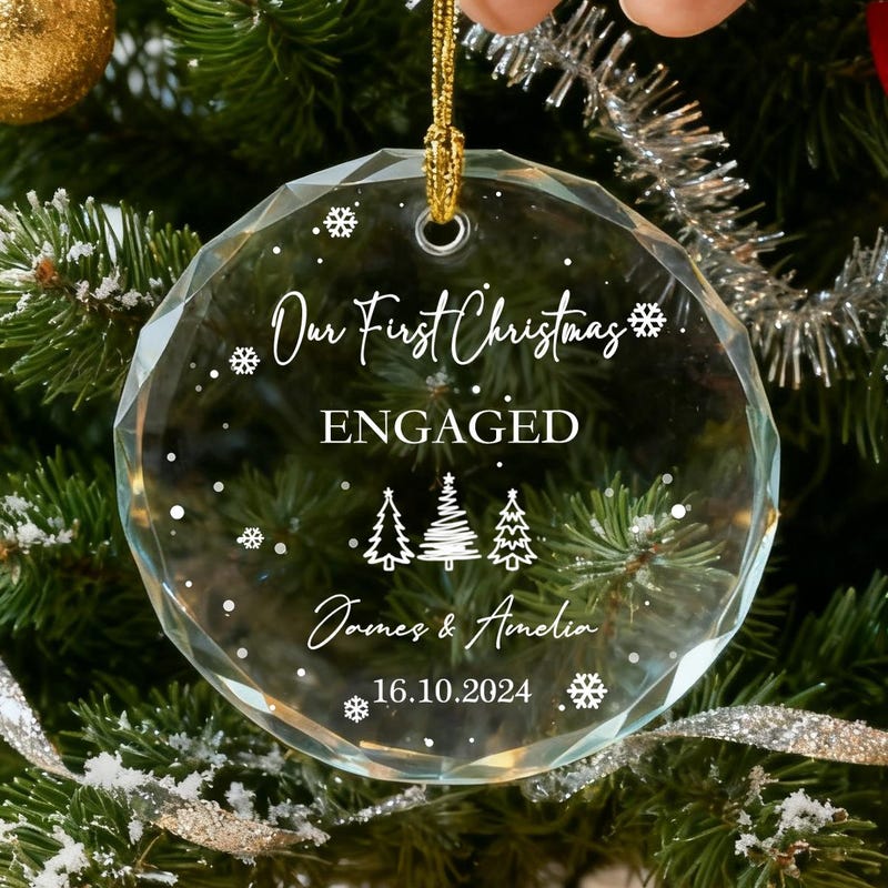 Glass Engaged Ornament 2025 - Etsy