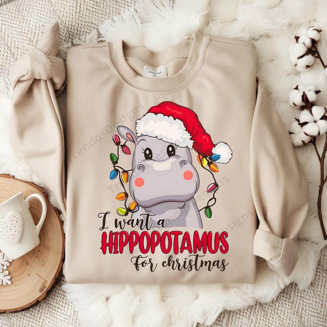 I Want a Hippopotamus for Christmas Png, Hippopotamus Christmas Png ...