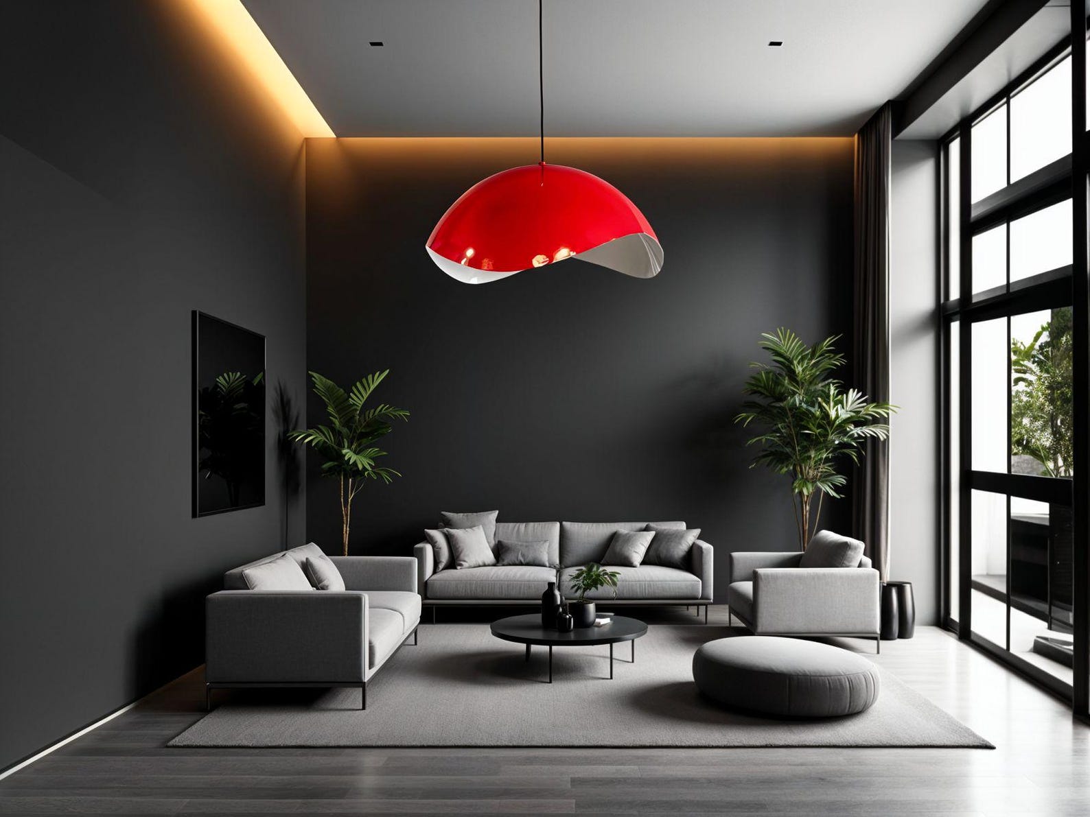 Modern Red Glass Pendant Light – Single Hanging Ceiling Lamp for ...