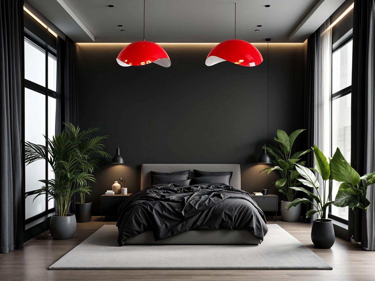Modern Red Glass Pendant Light – Single Hanging Ceiling Lamp for ...