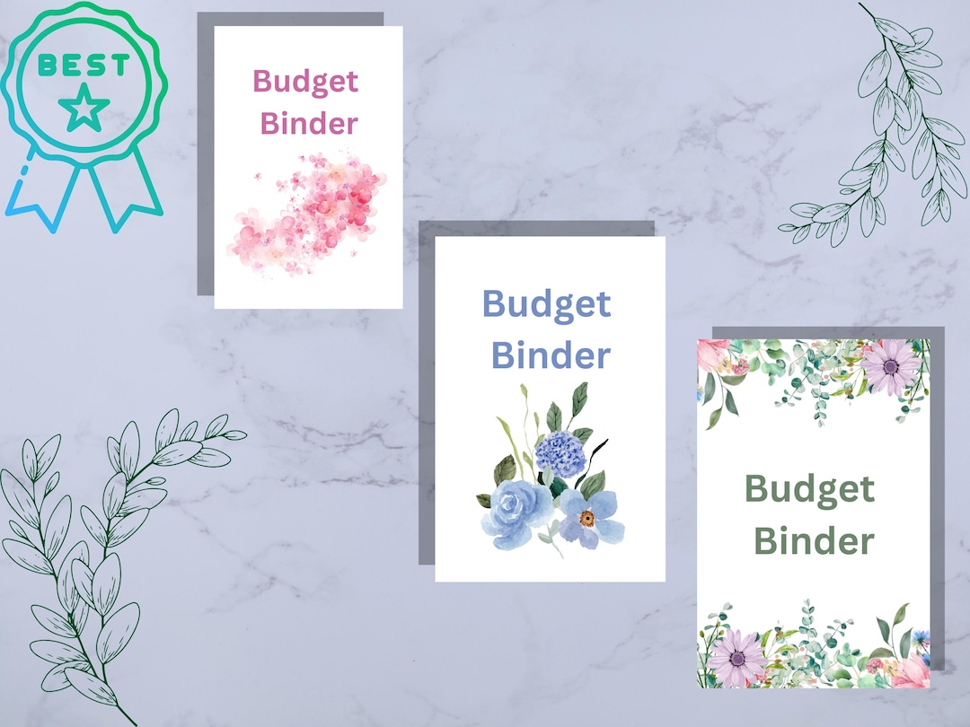 Printable Budget Binder Covers 5 Floral A6 Designs Budgeting Tools ...