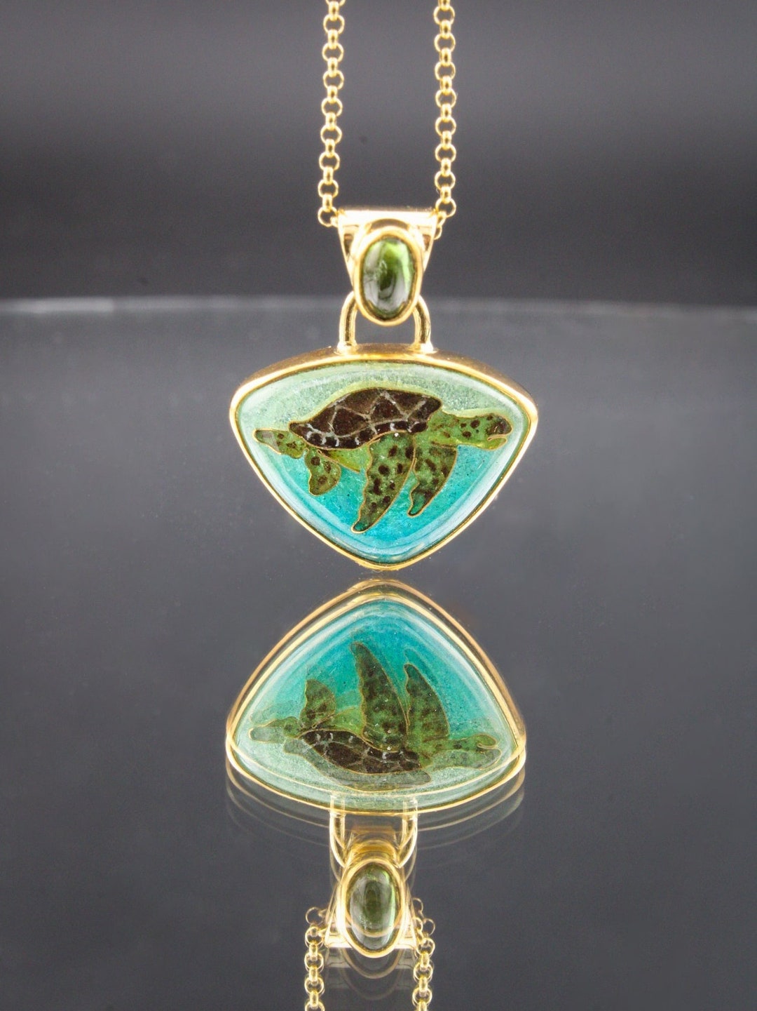 Hawksbill Sea Turtle Pendant - Etsy