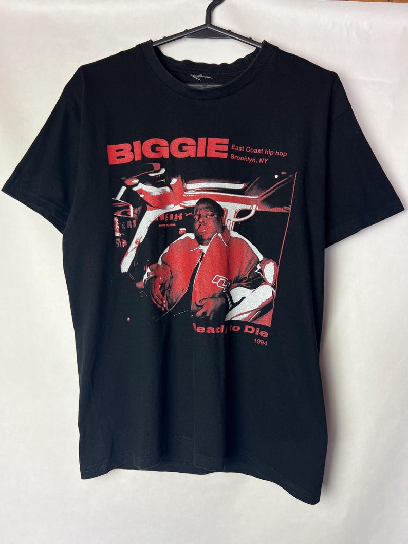 Vintage Biggie Smalls T-shirt 90s Style – Ready to Die Album Graphic ...