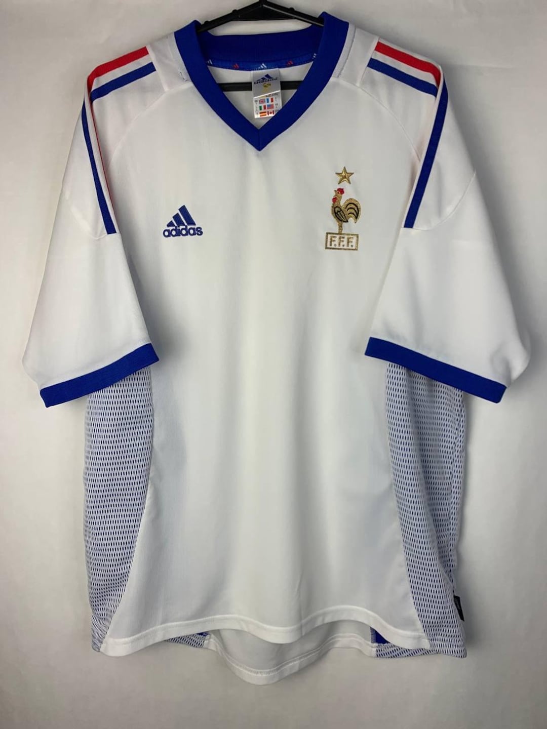 Vintage France Soccer Jersey 2000s | Retro White Football Shirt With ...