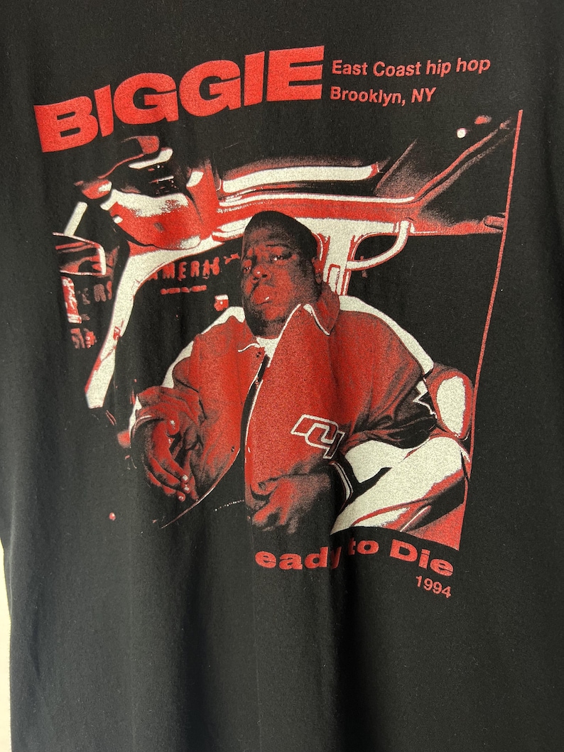 Vintage Biggie Smalls T-shirt 90s Style – Ready to Die Album Graphic ...